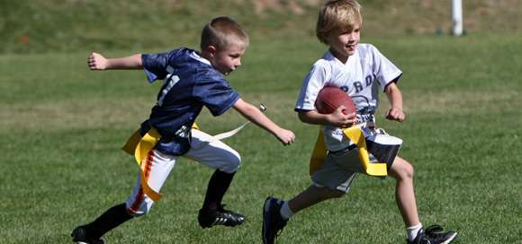 Kids playing Flag Football