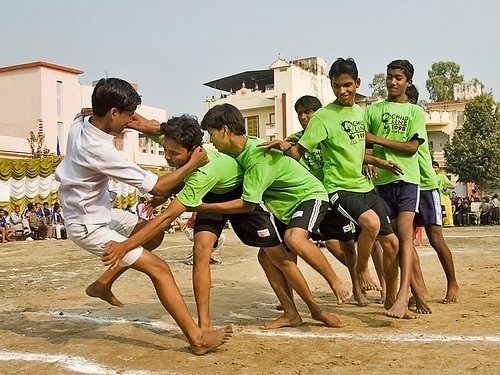 Kids playing Kabaddi