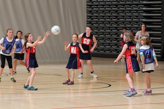 Netball playing kids